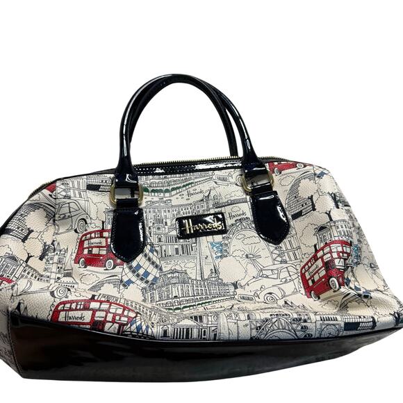 Harrods | Bags | Harrods London City Print Satchel Handbag Double ...